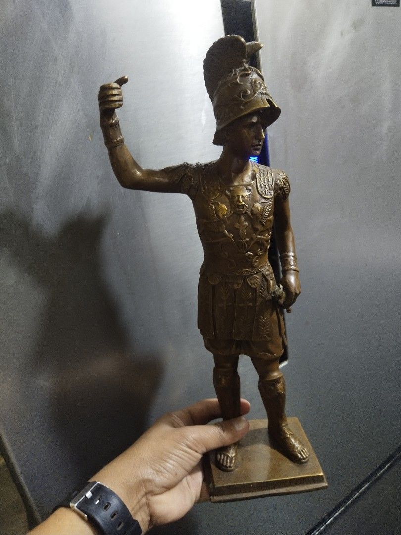 Brass roman soldier statue display, Hobbies & Toys, Memorabilia ...