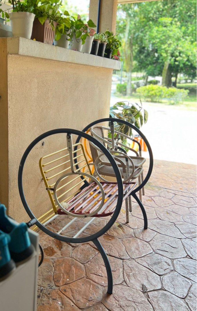 Buai besi luar rumah, Furniture & Home Living, Outdoor Furniture on ...