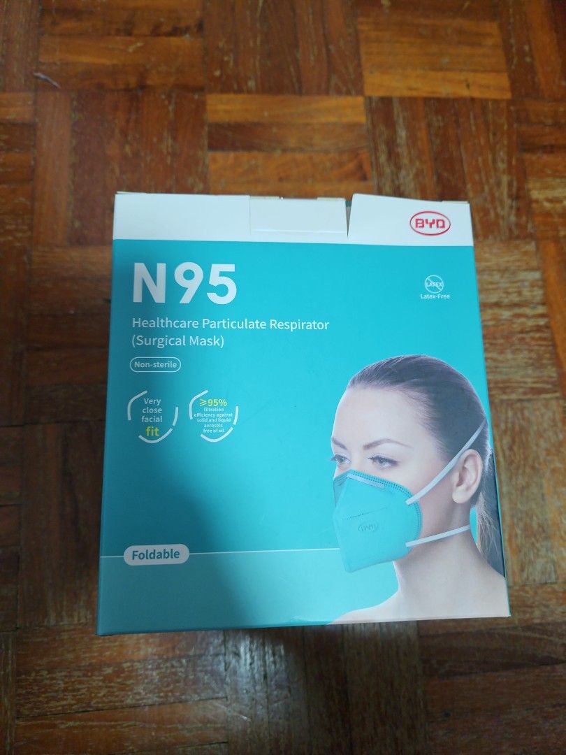 BYD N95 Mask, Health & Nutrition, Face Masks & Face Shields on Carousell