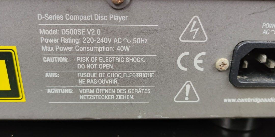 Cambridge Audio D500SE V2.0 CD Player, 音響器材, 錄音機 - Carousell