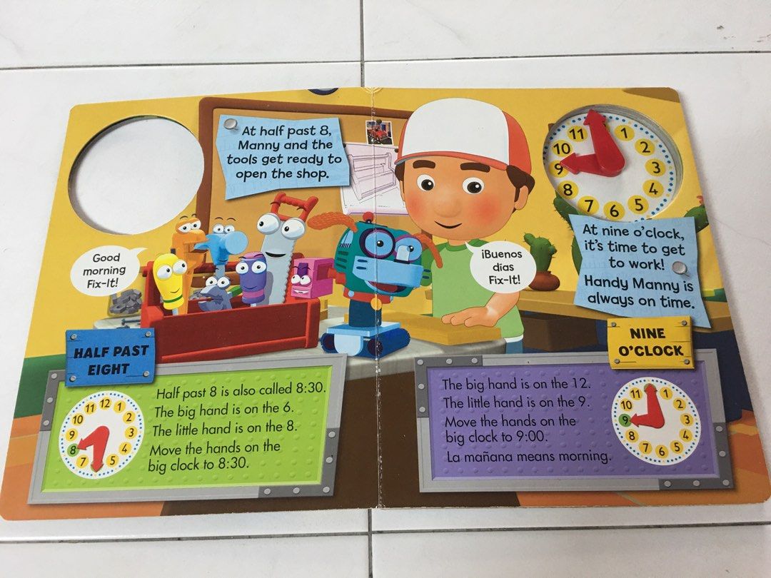 Children’s Tool Book : Disney Handy Manny Always on Time, Hobbies ...