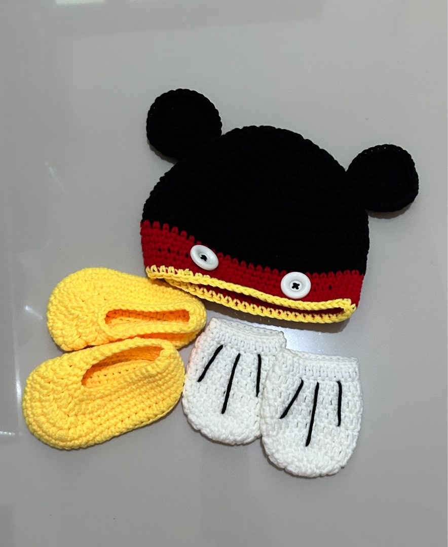 Crotchet Mickey Mouse Costume Pattern Set, Babies & Kids, Babies & Kids ...