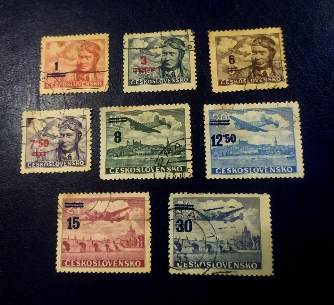 Czechoslovakia 1949 - Airmail 8v (used) COMPLETE SERIES, Hobbies & Toys ...
