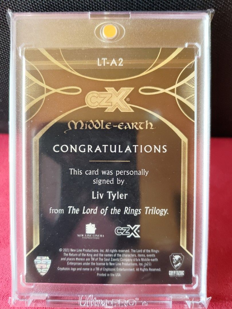 CZX Middle Earth Liv Tyler Autograph 11/105, Hobbies & Toys ...
