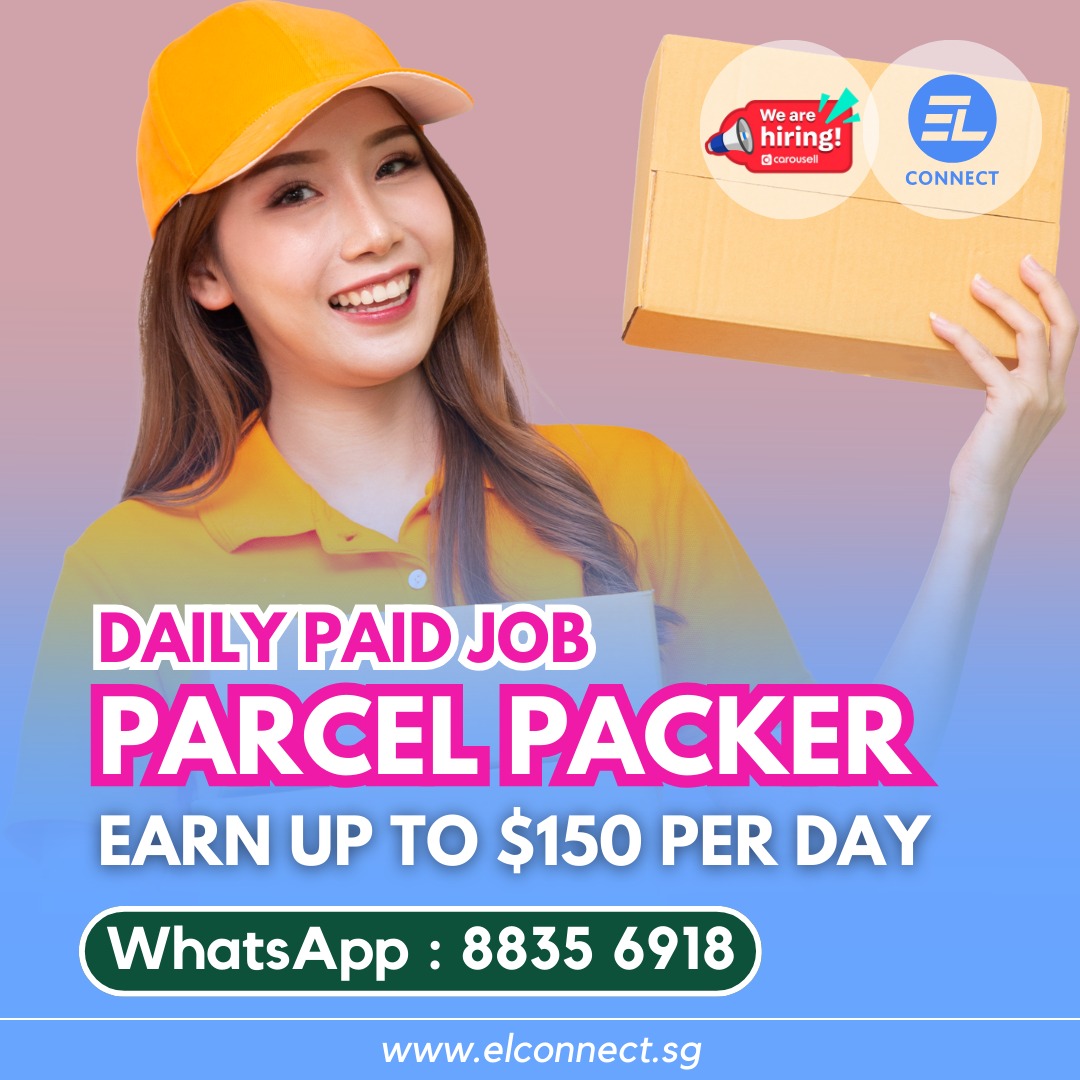 Daily Paid Job Up to $150 (PARCEL PACKER), Jobs, Cleaning on Carousell