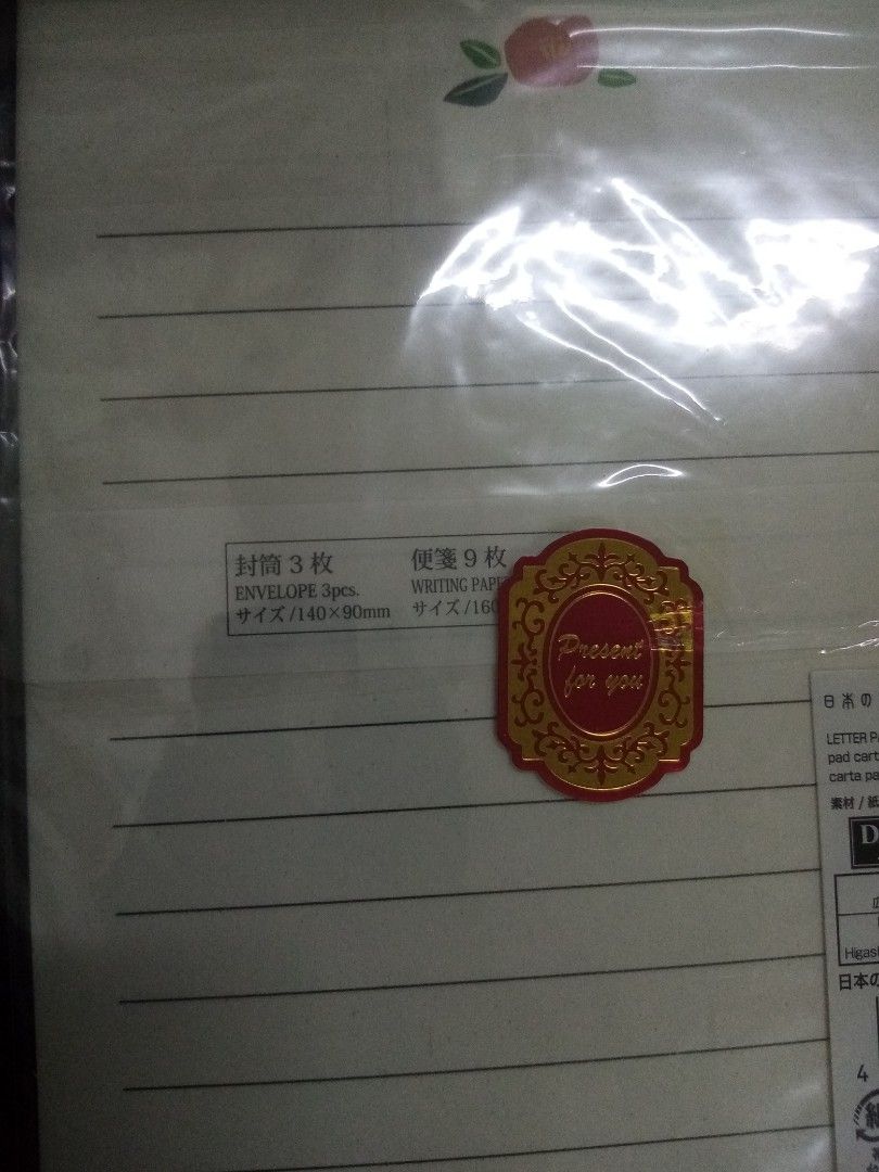 Daiso japan letter pad and envelope set, Hobbies & Toys, Stationery ...