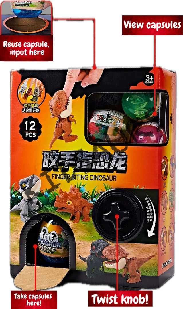 Dinosaurs capsules toys, Hobbies & Toys, Toys & Games on Carousell