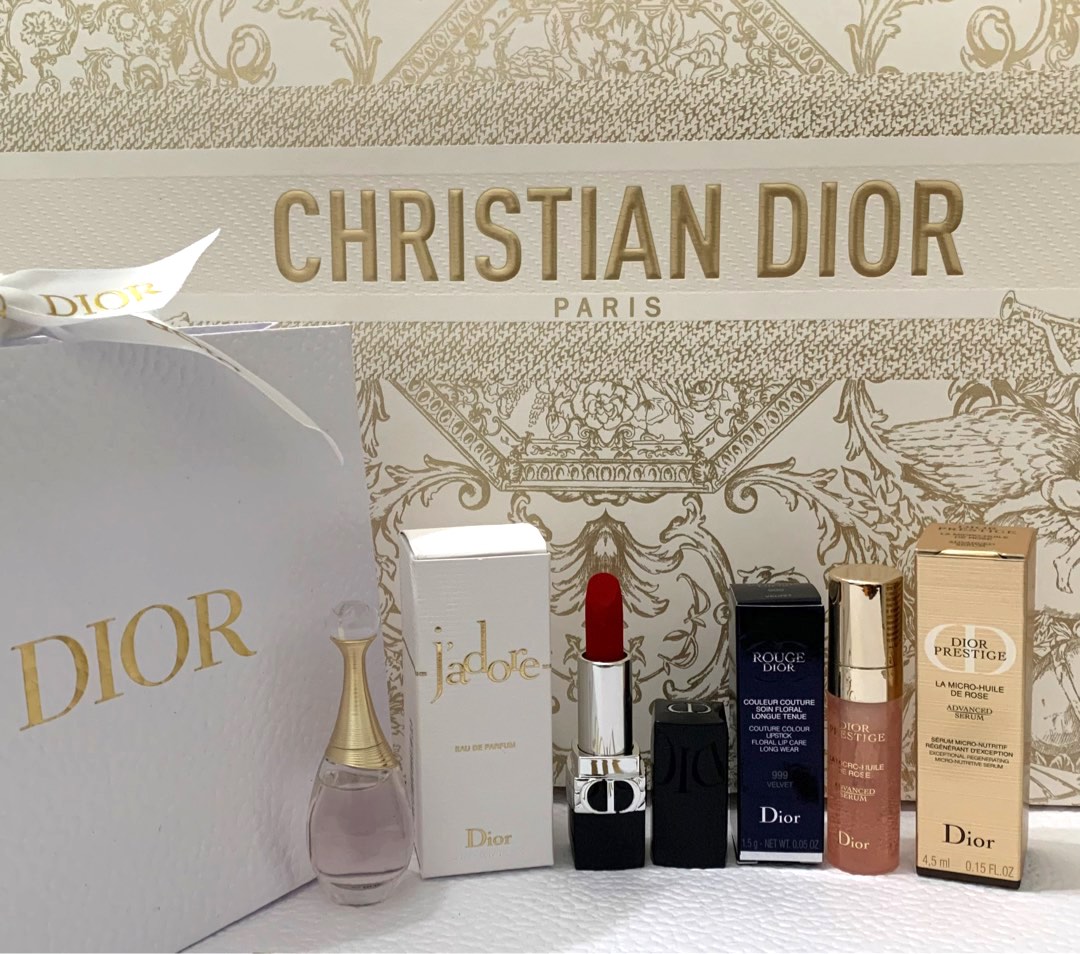 Dior Mini Lipstick, Dior Jadore and Prestige De Rose Advanced Serum ...