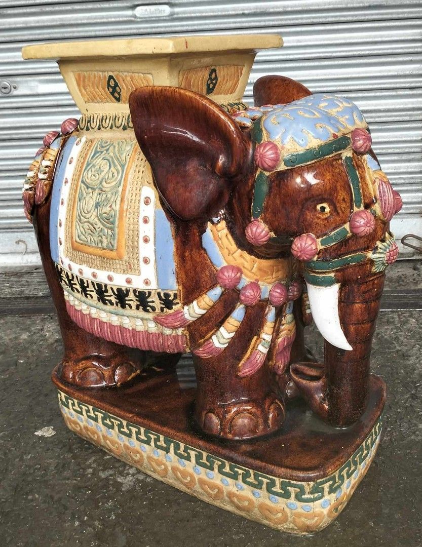 elephant pot stand, Furniture & Home Living, Home Decor, Vases ...