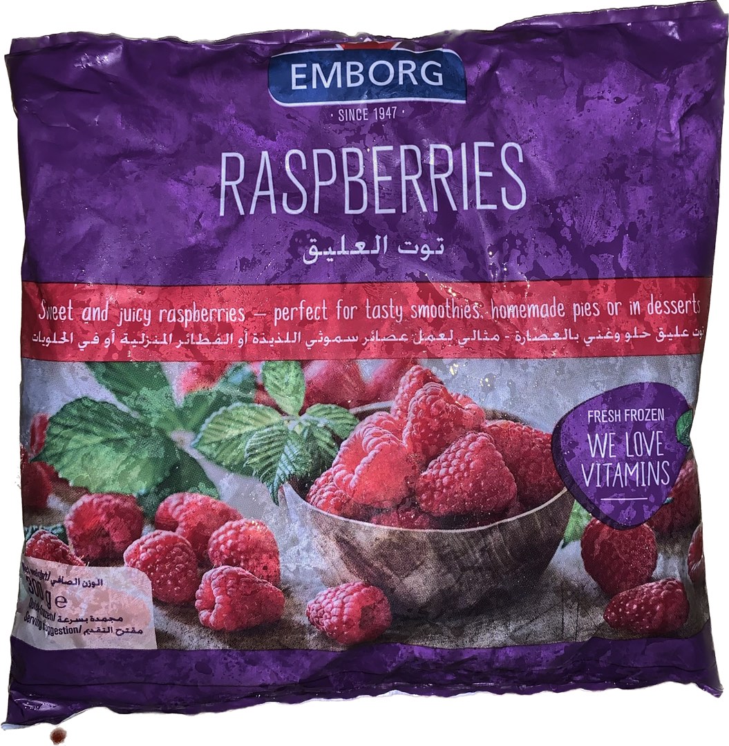 EMBORG RASPBERRIES 300G , Food & Drinks, Chilled & Frozen Food on Carousell