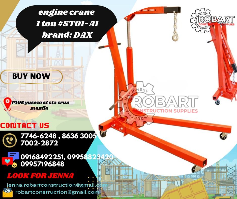 engine crane 1 ton #ST01-A1 brand: DAX, Commercial & Industrial ...