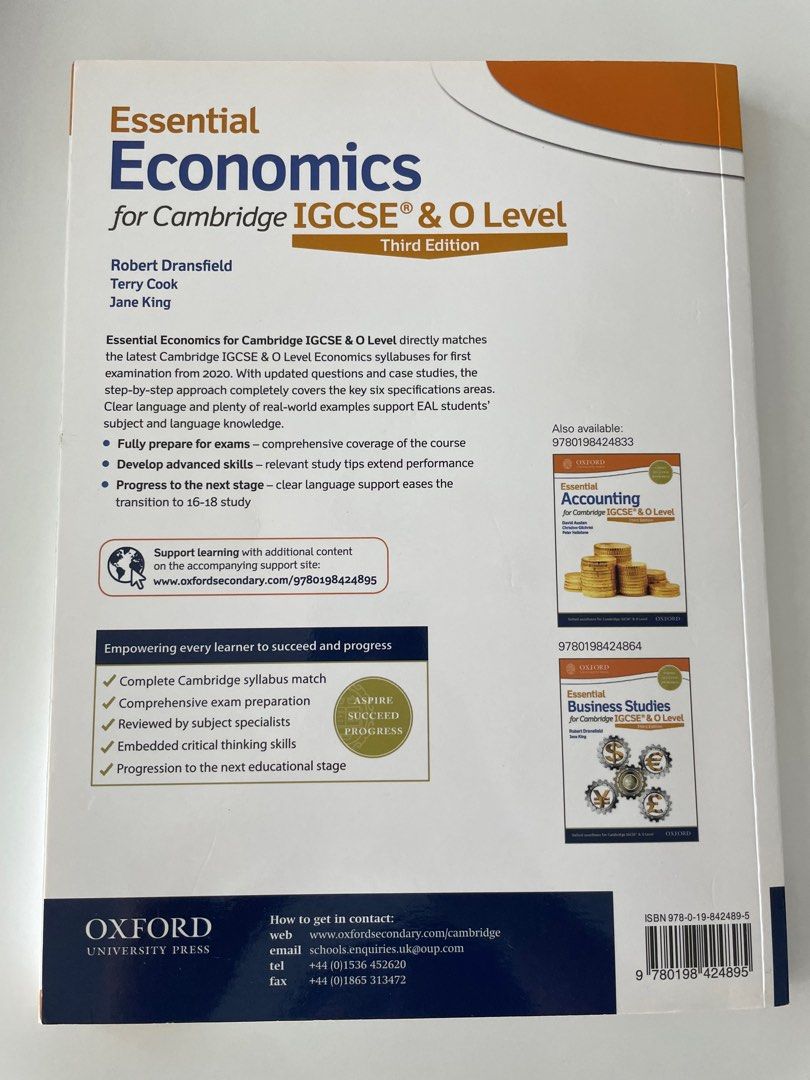 Essential Economics for Cambridge IGCSE & O Level, Hobbies & Toys, Books & Magazines, Textbooks ...