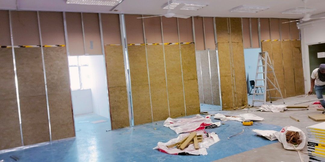 False ceiling & partition.door supply &installation.aircon trunking box ...