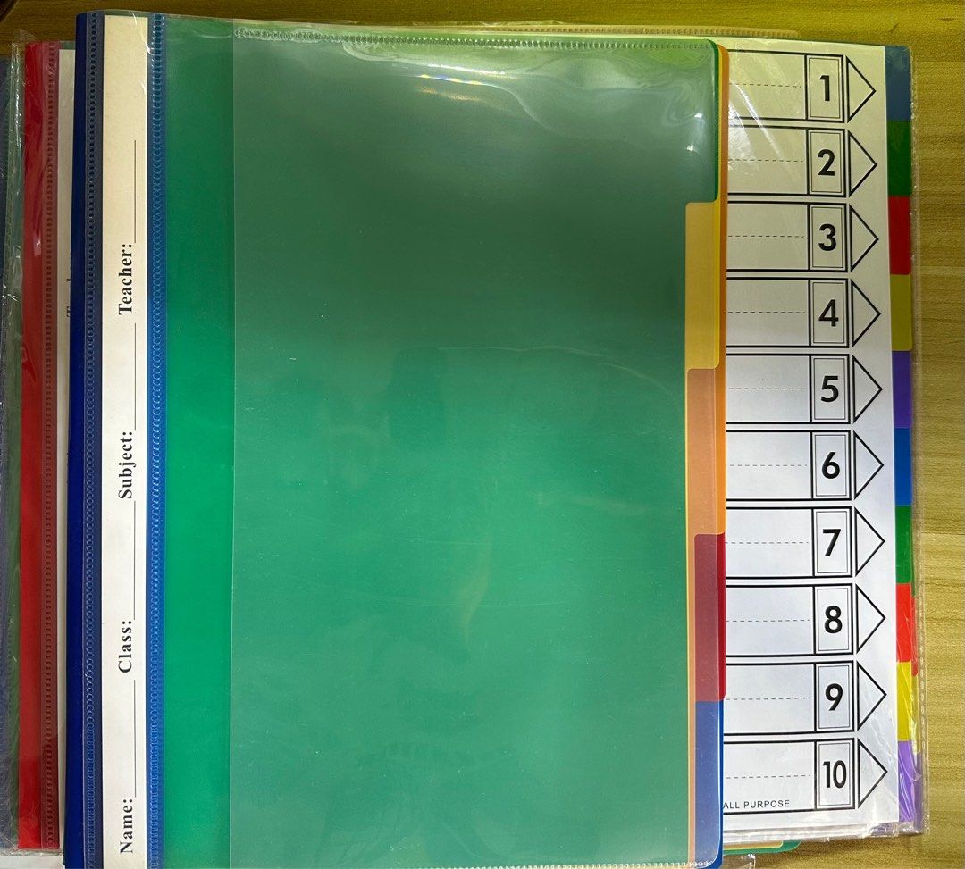 Index Management File A4 with 5 Index Divider and Additional 10pcs ...