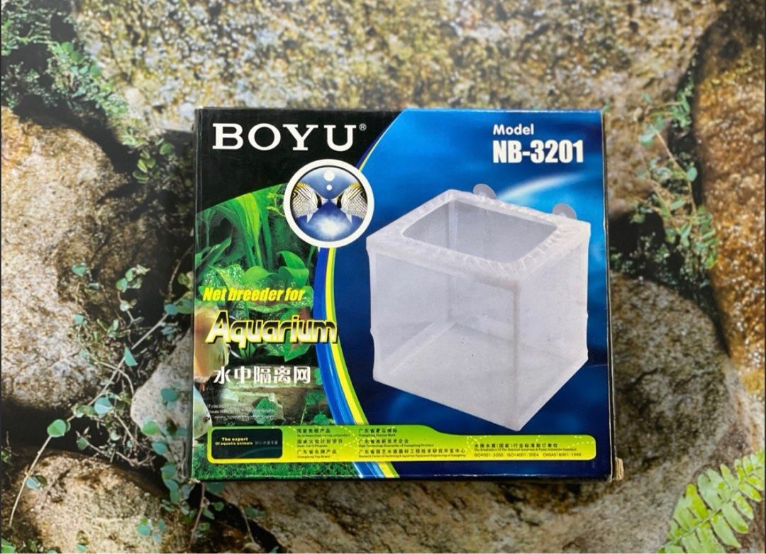 水族箱魚缸水中孵化隔離網隔離箱孵化器孔雀魚蟲網鬥魚繁殖箱for fish small animal 1 Grid Separate Roe ...