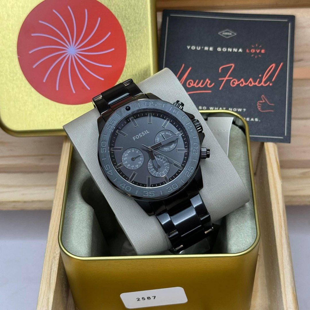 Fossil black watch metal, Men's Fashion, Watches & Accessories, Watches ...