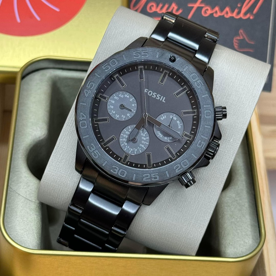 Fossil black watch metal, Men's Fashion, Watches & Accessories, Watches ...