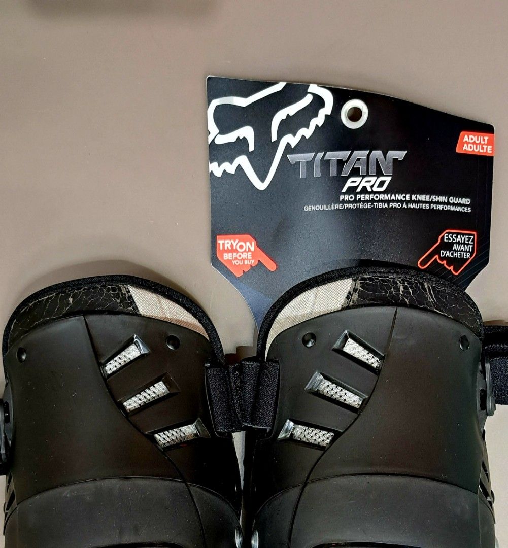 Fox Titan Pro Knee/Shin Guard Body Armour, Sports Equipment, Bicycles ...