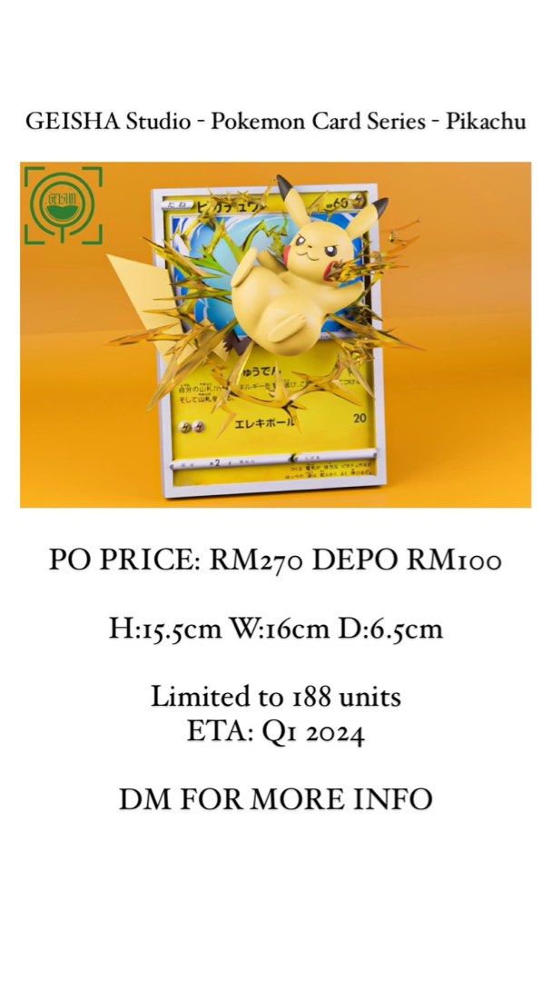 GEISHA Studio - Pokemon Card Series - Pikachu, Hobbies & Toys, Toys ...