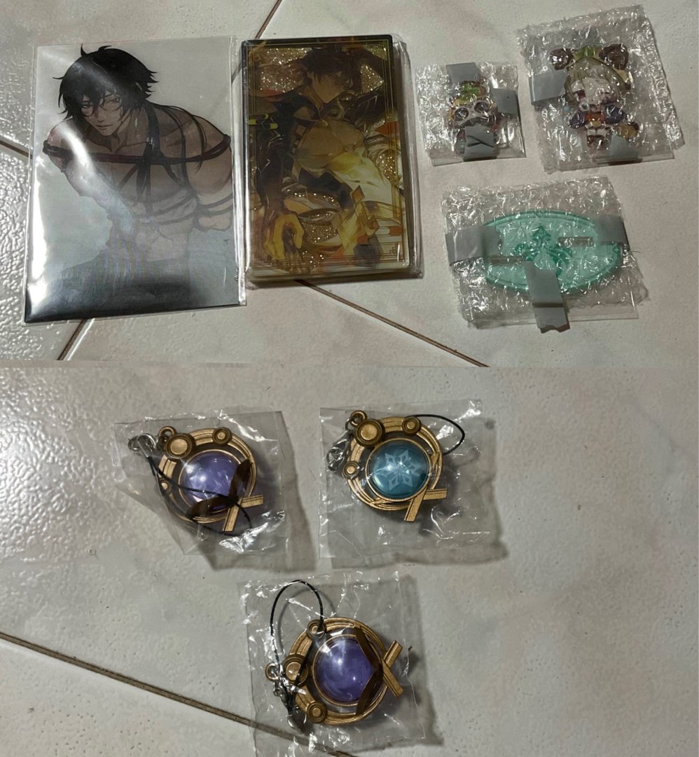 Genshin Impact Zhongli Sayu Vision Keychain Acrylic Block Cryo Electro ...