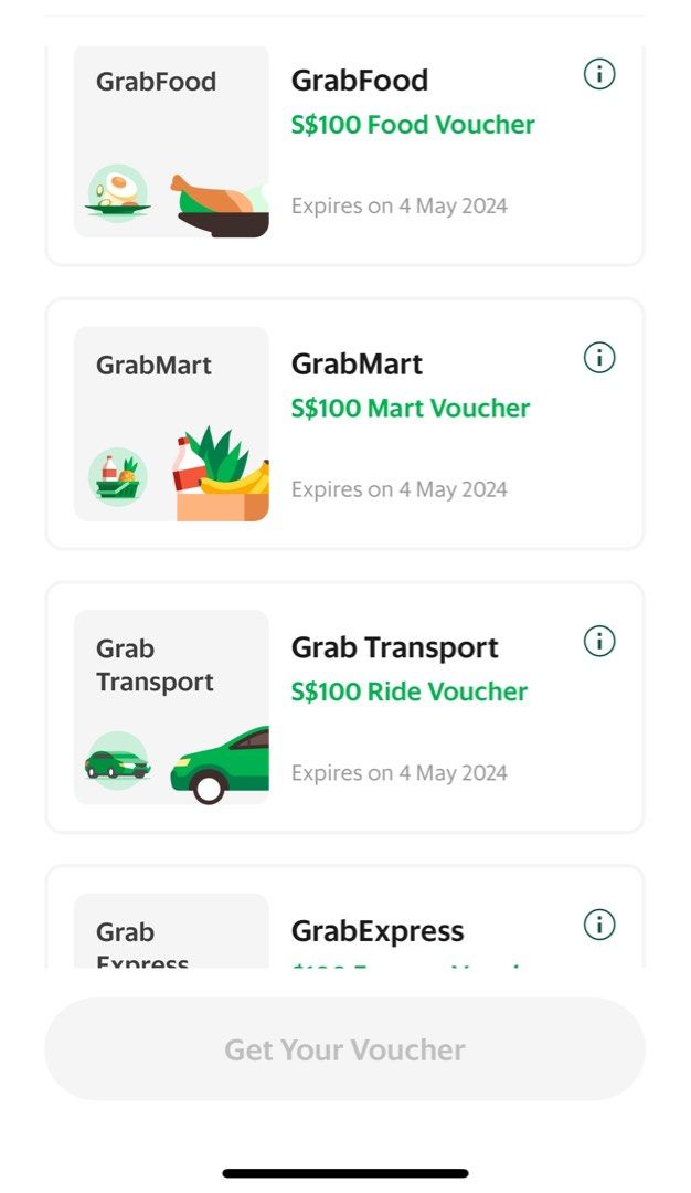 Grab Voucher $100, Tickets & Vouchers, Vouchers on Carousell