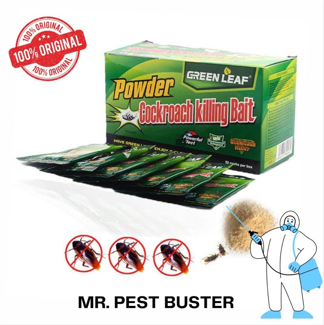 Green Leaf Cockroach, Ant and Fly Bait Powder, Furniture & Home Living ...
