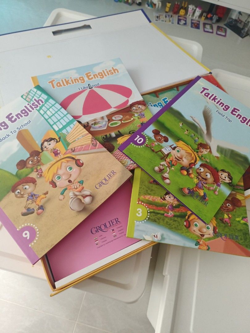 Grolier Talking English Set with a box, Hobbies & Toys, Books ...