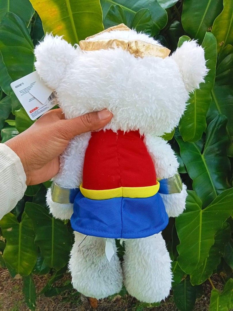 GUND DC COMIC WONDER WOMAN TEDDY BEAR WHITE WITH HARD TAG, Hobbies ...