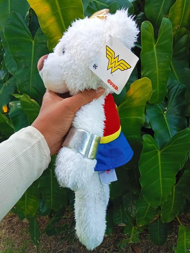 GUND DC COMIC WONDER WOMAN TEDDY BEAR WHITE WITH HARD TAG, Hobbies ...