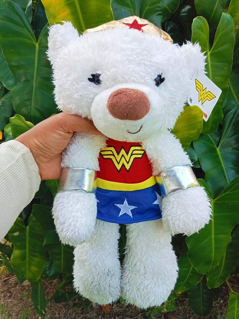 GUND DC COMIC WONDER WOMAN TEDDY BEAR WHITE WITH HARD TAG, Hobbies ...
