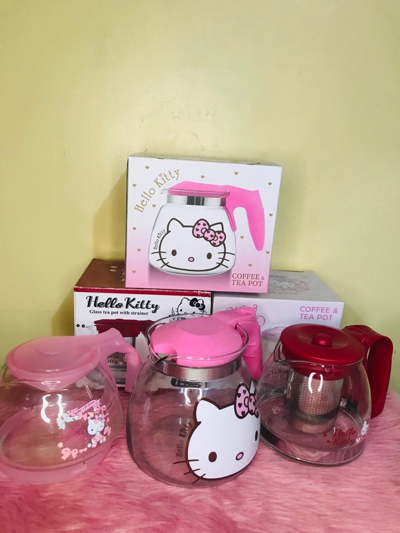 Hello Kitty Coffee and Tea Pot 700ml&900ml, Furniture & Home Living, Kitchenware & Tableware ...