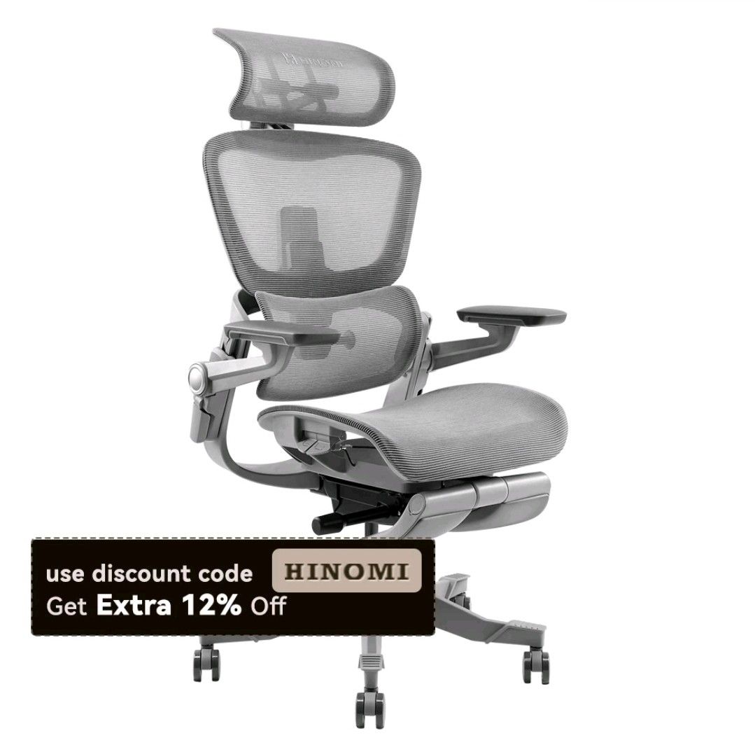 HINOMI H1 Pro Fully Customizable Mesh Ergonomic Office Chair, Furniture & Home Living, Furniture ...