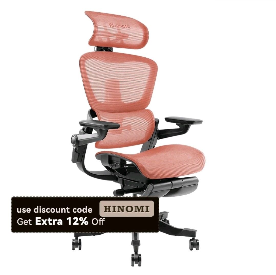 HINOMI H1 Pro Fully Customizable Mesh Ergonomic Office Chair, Furniture & Home Living, Furniture ...