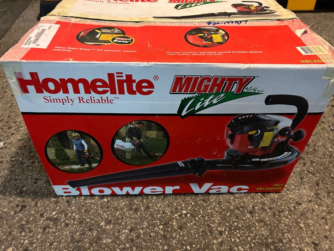 Homelite mighty lite leaf blower/vacuum, Furniture & Home Living ...