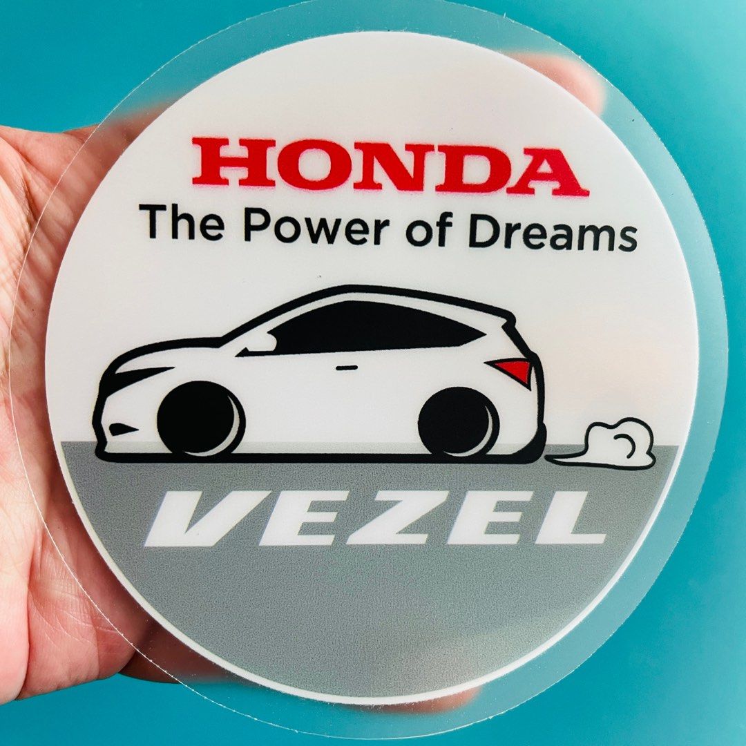 Honda Vezel Static Cling Decals . Abt 11x11cm . Free Normal Mail ...