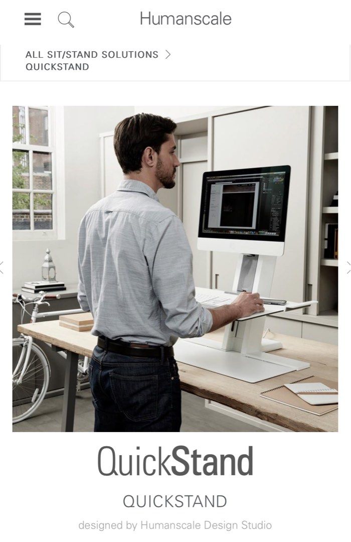 HUMANSCALE QUICK STANDING CAN USE AS SINGLE AND TWIN MONITOR RETAIL AT ...