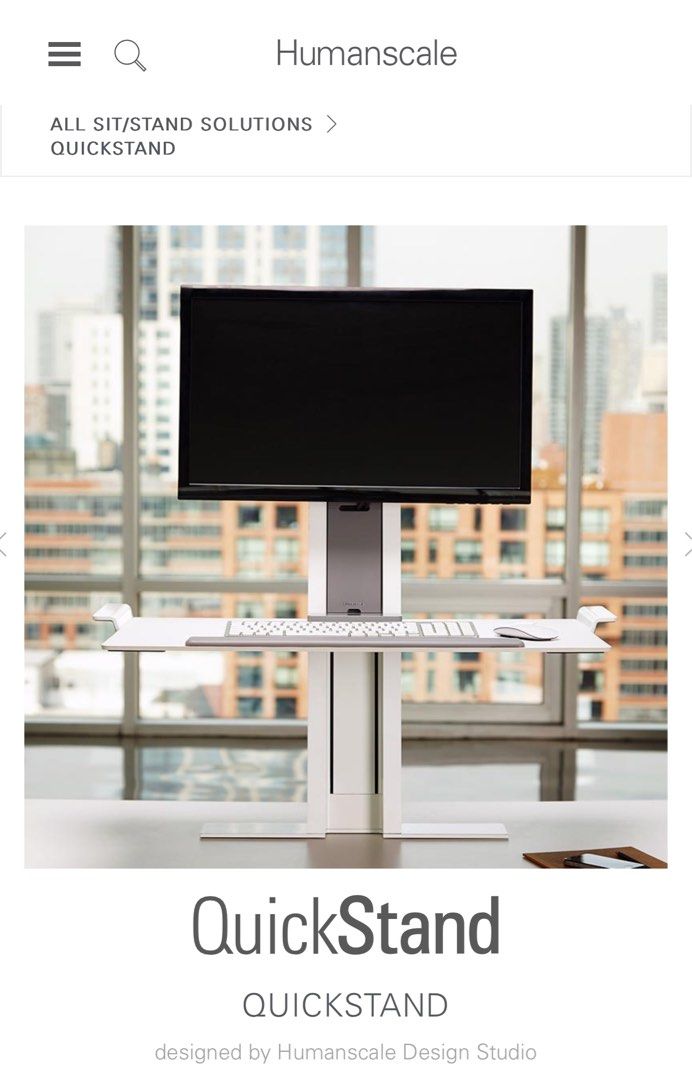 HUMANSCALE QUICK STANDING CAN USE AS SINGLE AND TWIN MONITOR RETAIL AT ...