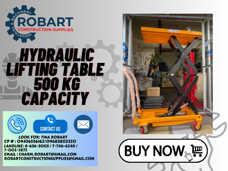 Hydraulic Lifting Table 500 kg Capacity, Commercial & Industrial ...