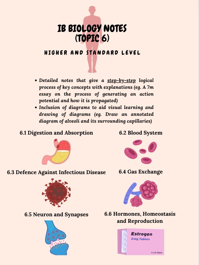 IB BIOLOGY TOPICAL NOTES (TOPIC 6 AND 11), Hobbies & Toys, Books ...