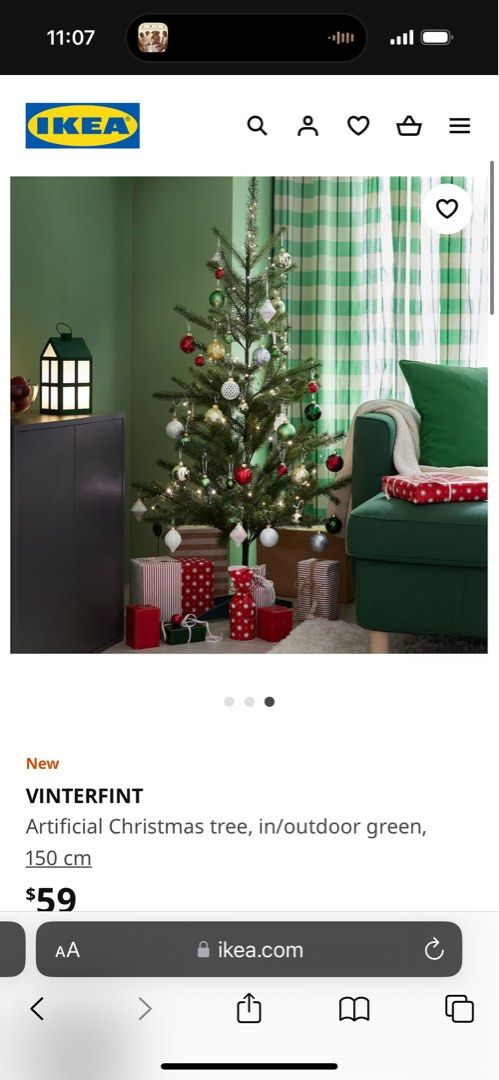 IKEA Christmas tree, Furniture & Home Living, Home Decor, Artificial ...
