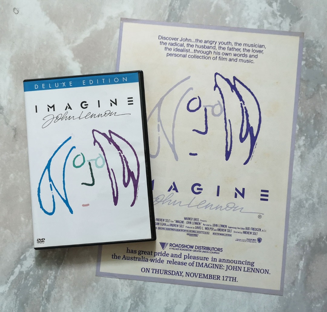 Imagine DVD & Cinema Flyer 1988 Deluxe Edition John Lennon Yoko Ono ...