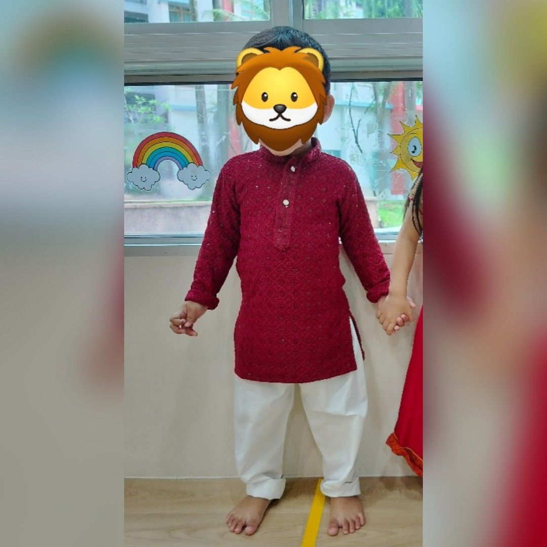 Indian deepavali costume, Babies & Kids, Babies & Kids Fashion on Carousell