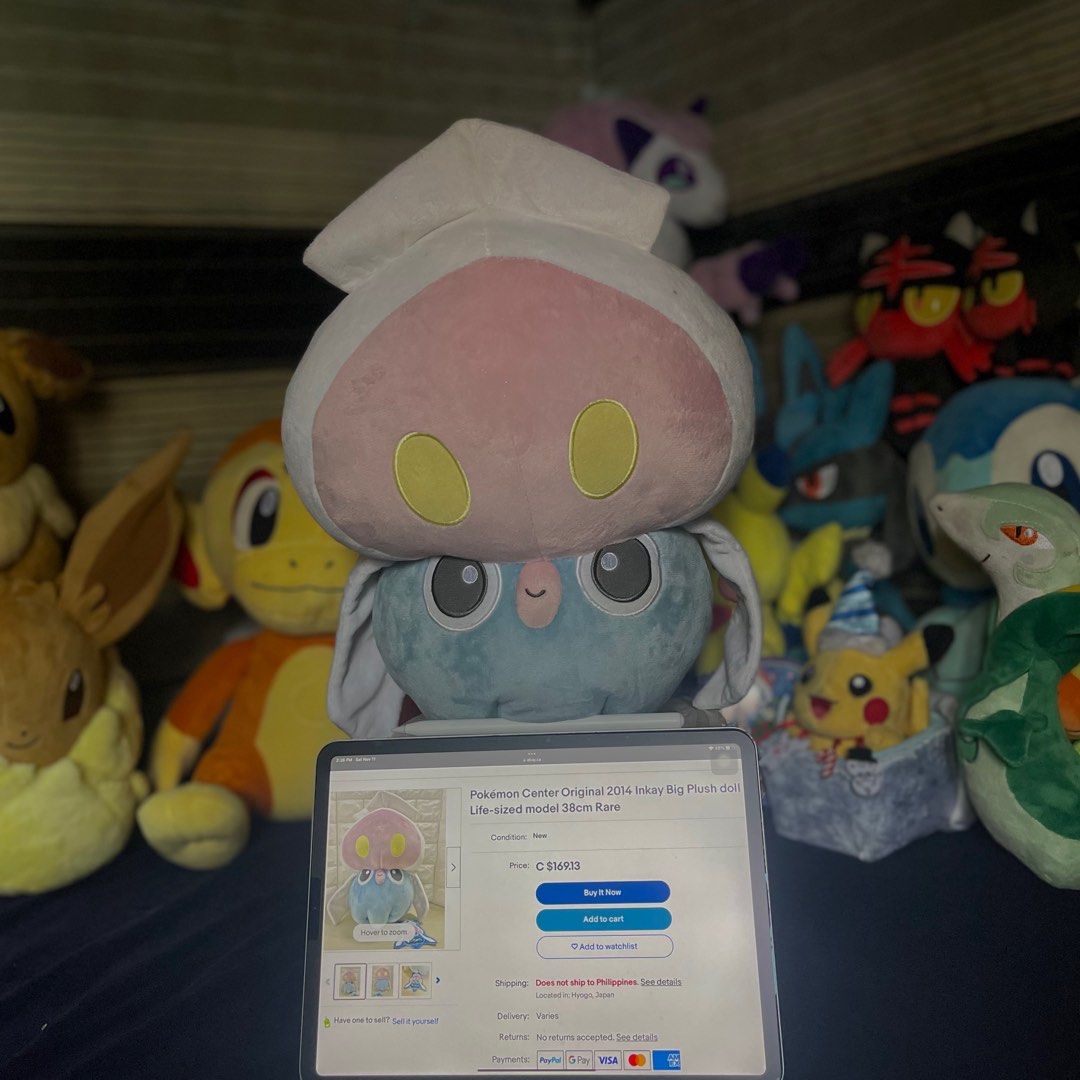 Inkay Pokemon Center Plush, Hobbies & Toys, Toys & Games on Carousell