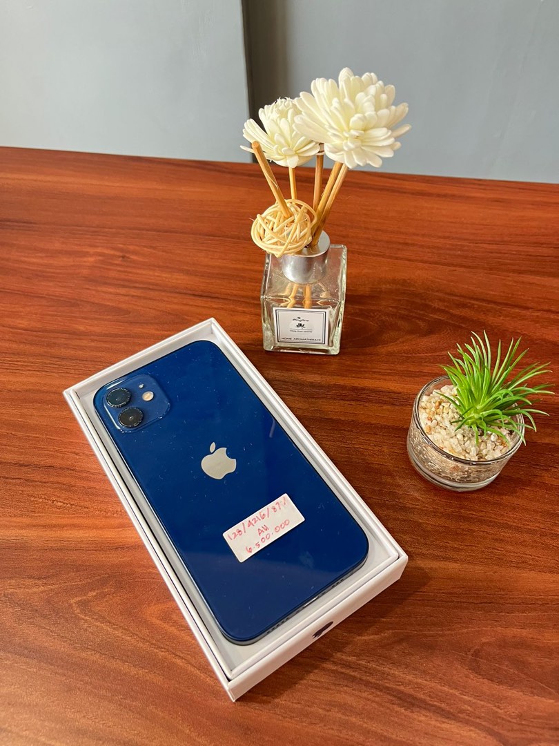 IPHONE 12 128GB BIRU ALL PROVIDER FULL SET BERGARANSI ALL FUNGSIONAL ...
