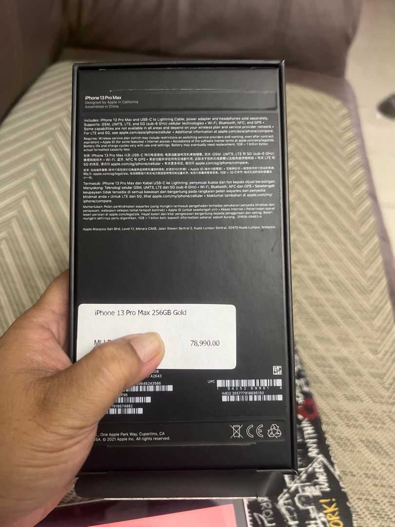 Iphone 13 promax 256 gold openline no dent with box, Mobile Phones ...