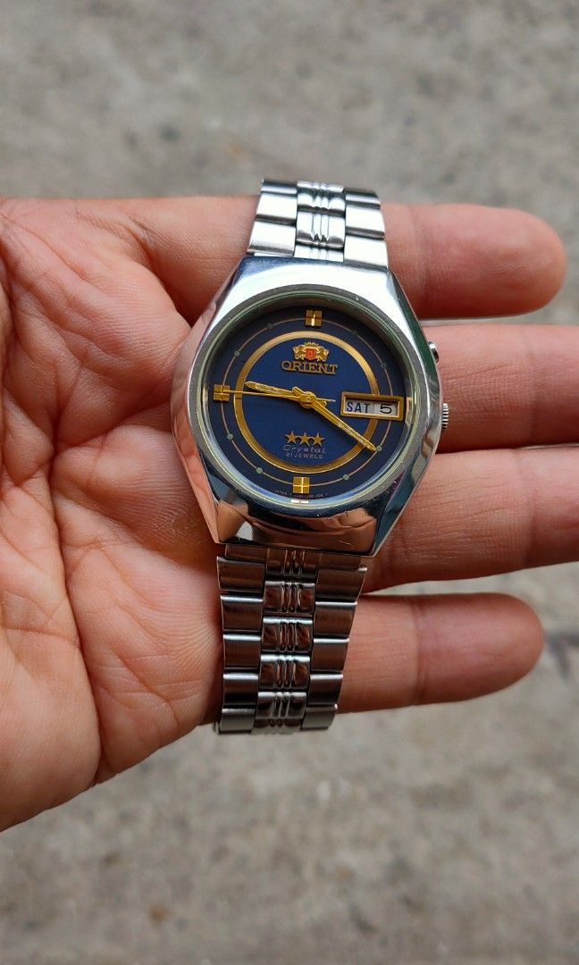 Jam tangan vintage japan orient automatic siap pakai normal semua, Fesyen Pria, Jam Tangan di ...