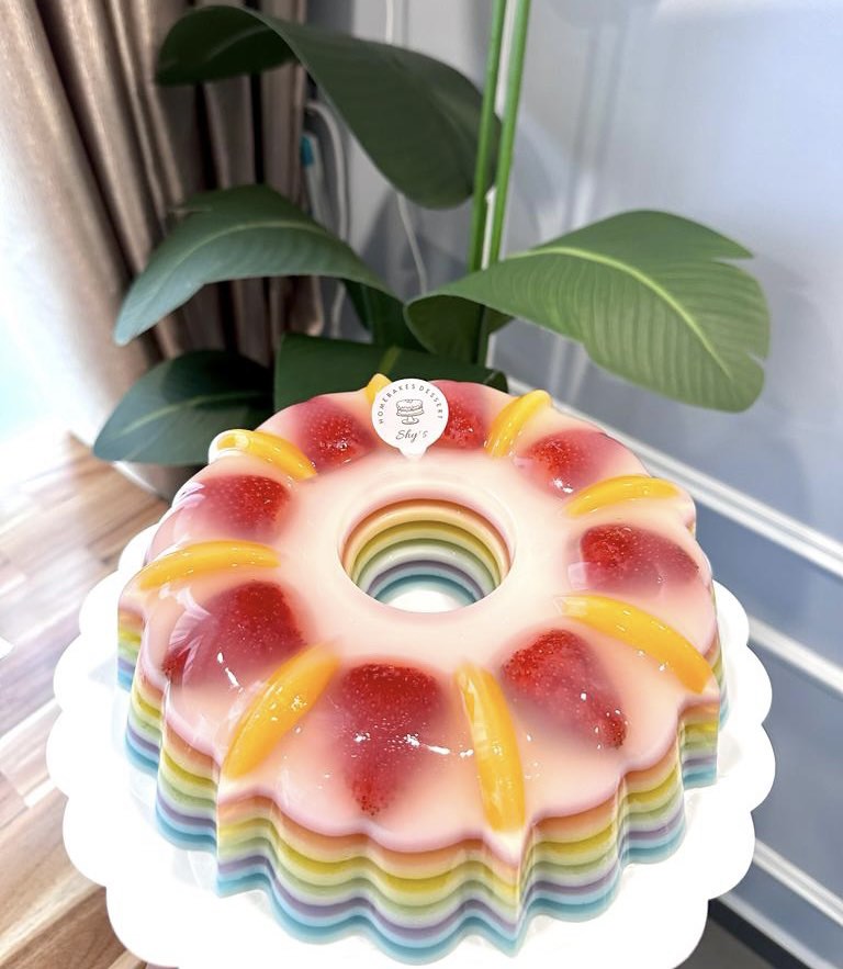 Jelly birthday cake, Food & Drinks, Homemade Bakes on Carousell