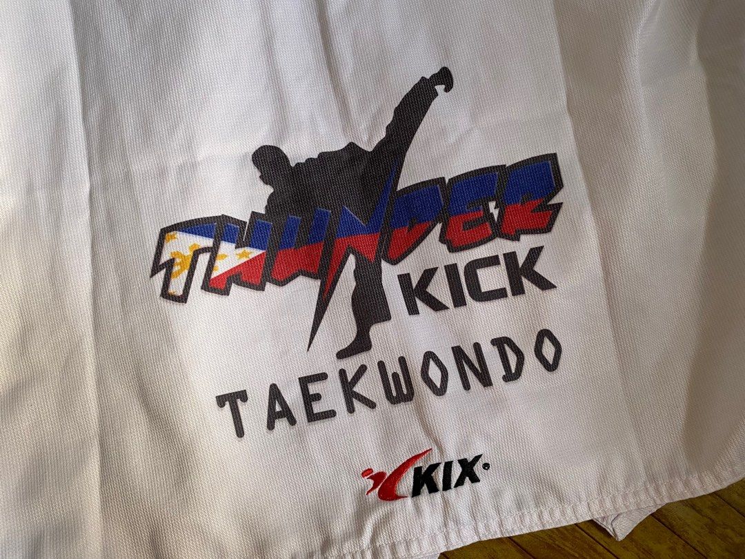 KIX TAEKWONDO UNIFORM 170 CM W/ WHITE AND YELLOW BELT, Women's Fashion ...