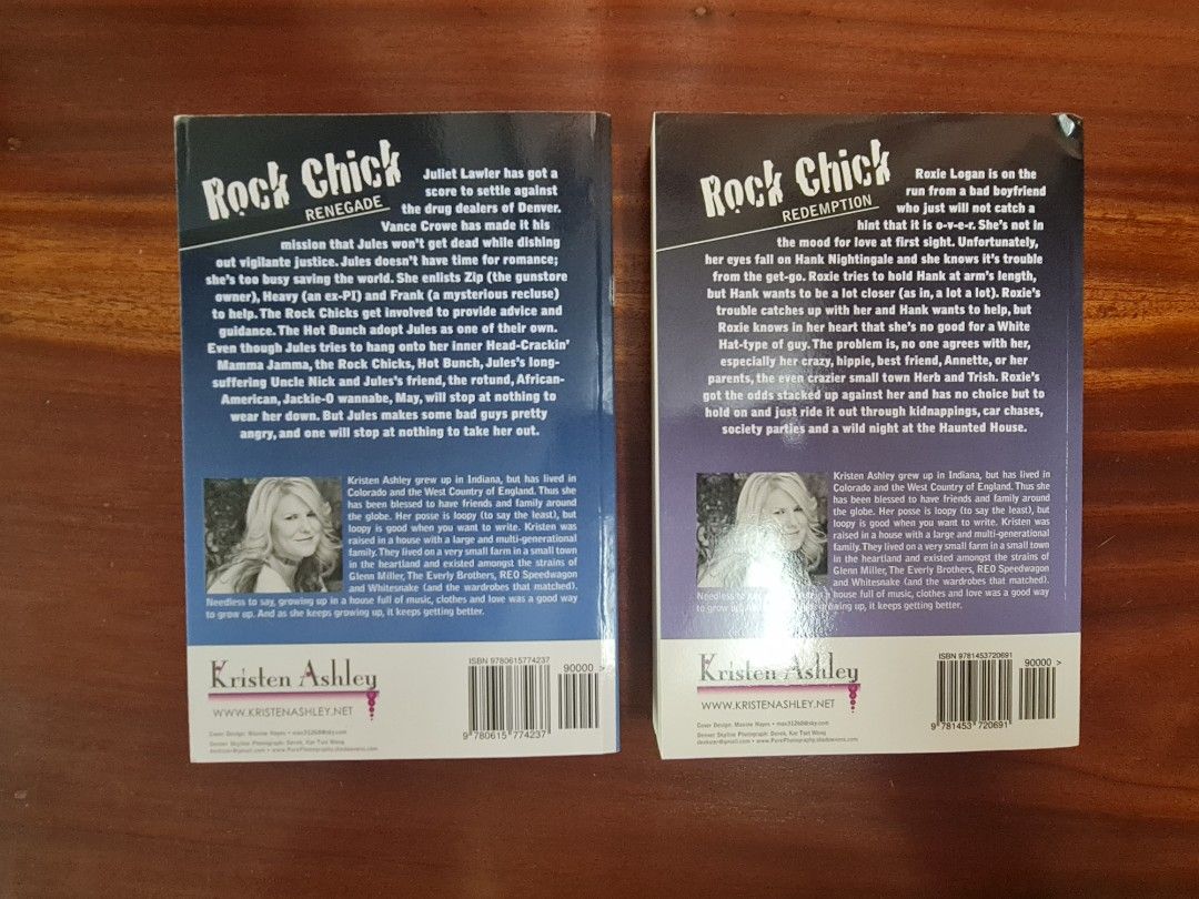 Kristen Ashley - Rock Chick series (Renegade and Redemption), Hobbies ...