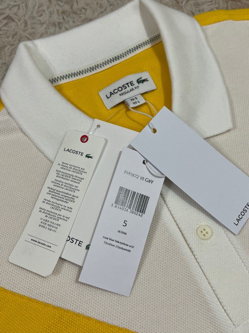 Lacoste Tricolor Regular Fit Polo Shirt, Men's Fashion, Tops & Sets, Tshirts & Polo Shirts on ...
